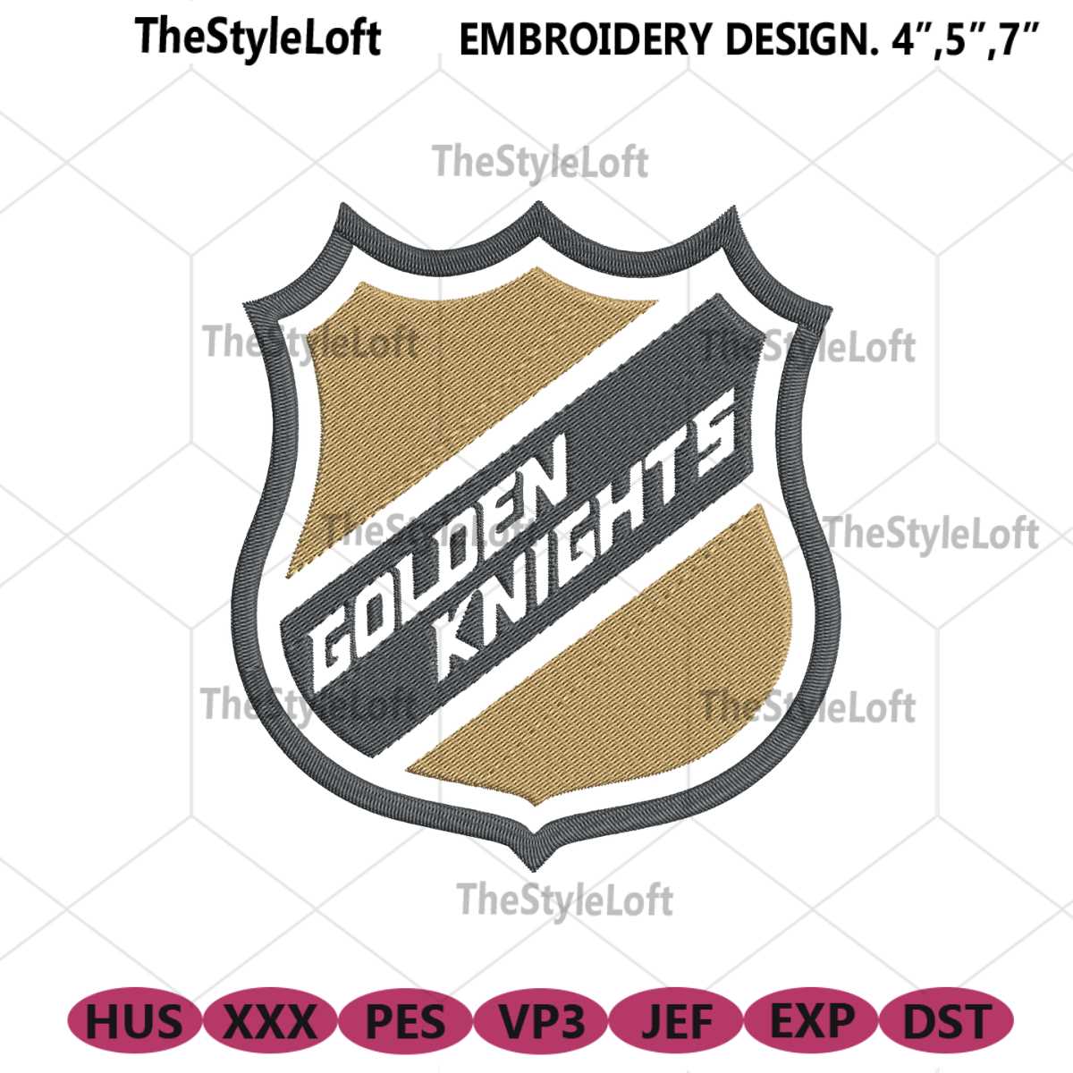 Golden Knights Logo Embroidery Digitals, Vegas Golden Knight | Inspire ...