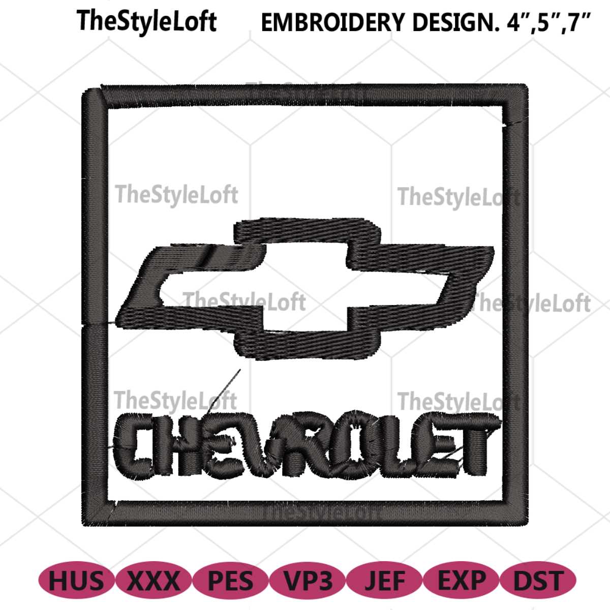 Logo Chevrolet Black Embroidery File Logo Car Embroidery Dig | Inspire ...