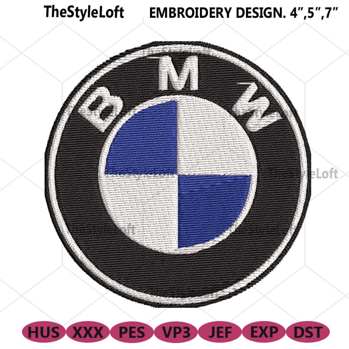 BMW Logo Car Embroidery File Luxury Car Brand Embroidery Fil | Inspire ...