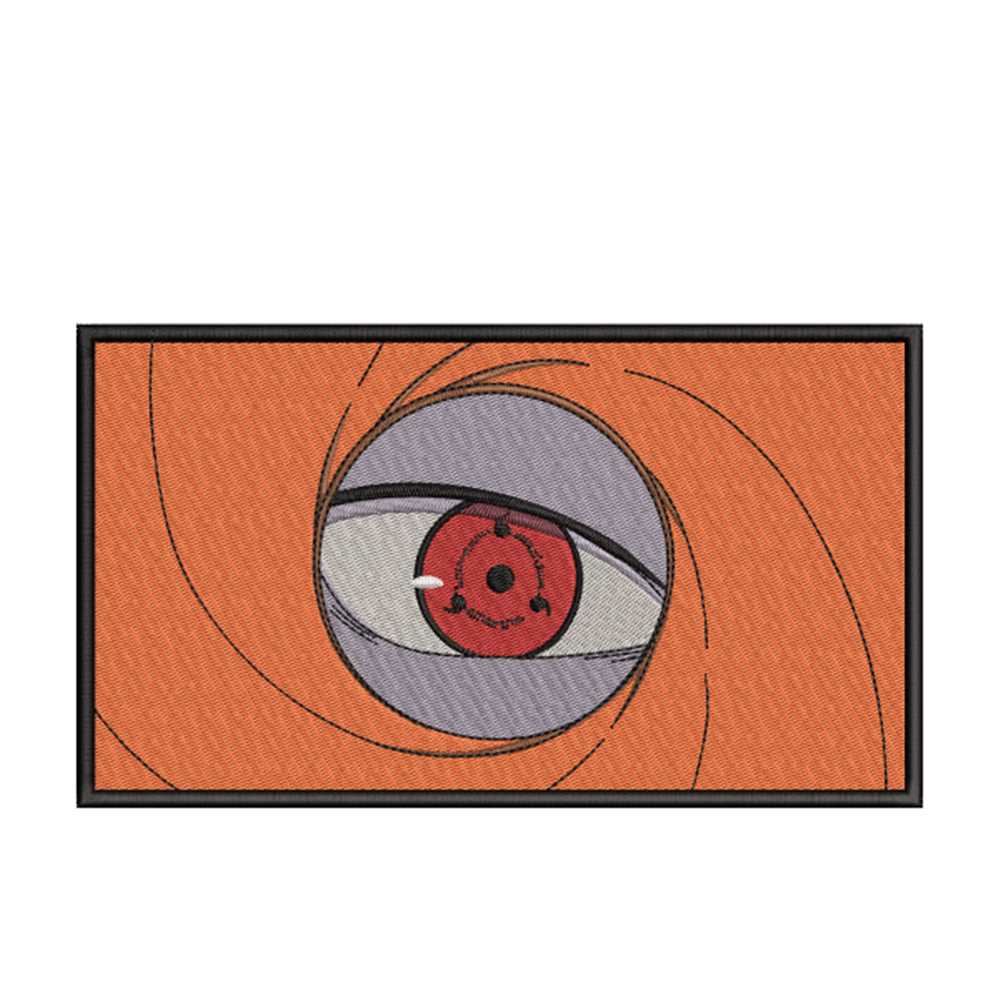 Obito Tails Mask Sharingan Embroidery Design | Inspire Uplift