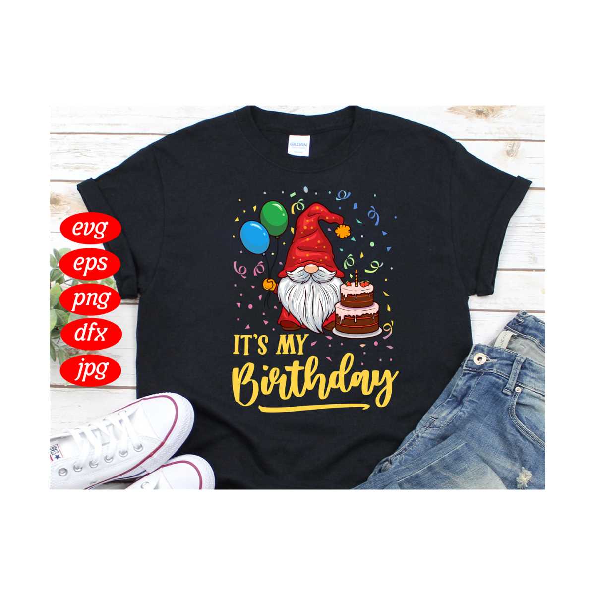 Gnome Birthday Svg, Birthday Svg, Gnome Svg, Balloons Svg, B - Inspire ...