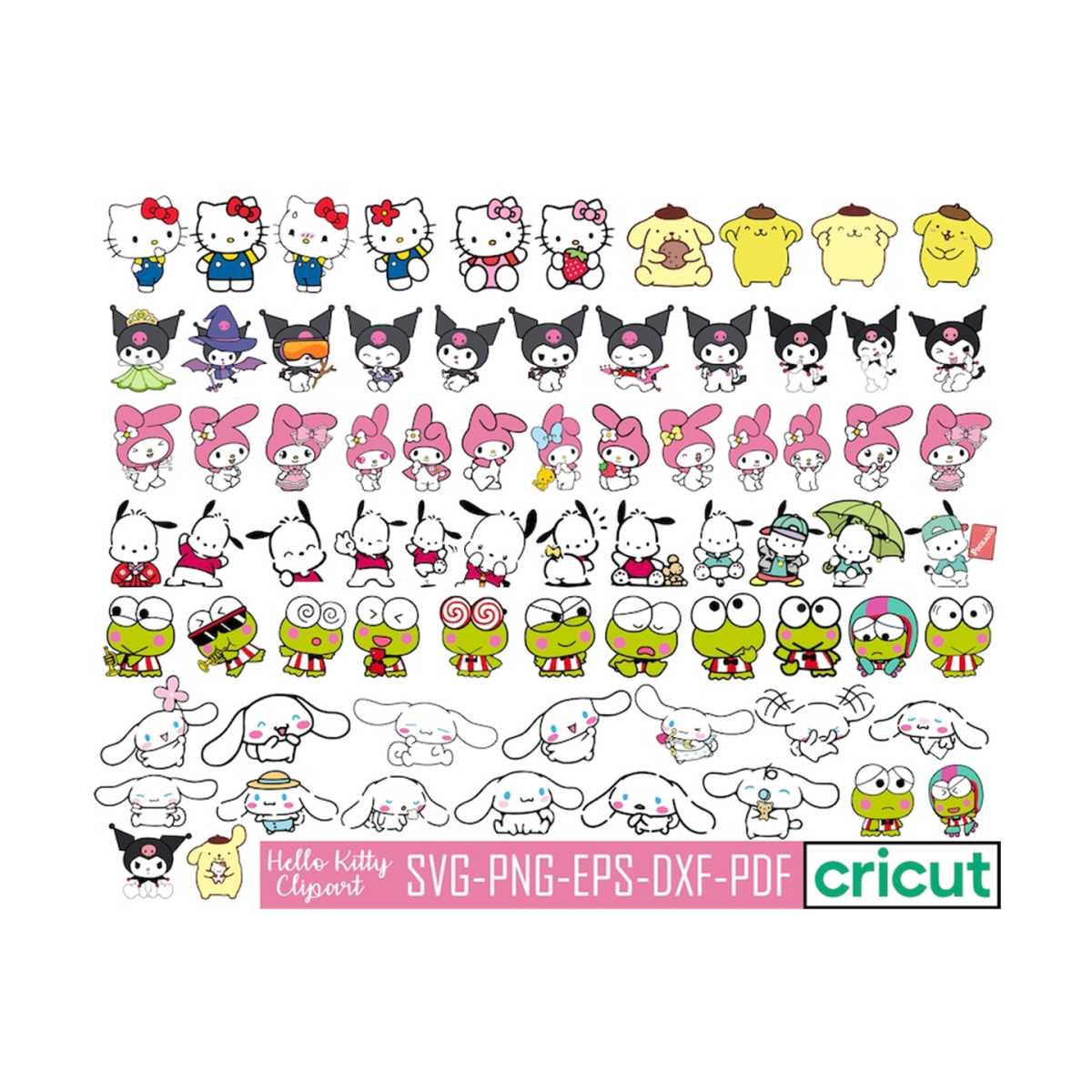 Kawaii Kitty Bundle Svg, Kawaii Kitty Svg Bundle, Cute Cat S | Inspire ...