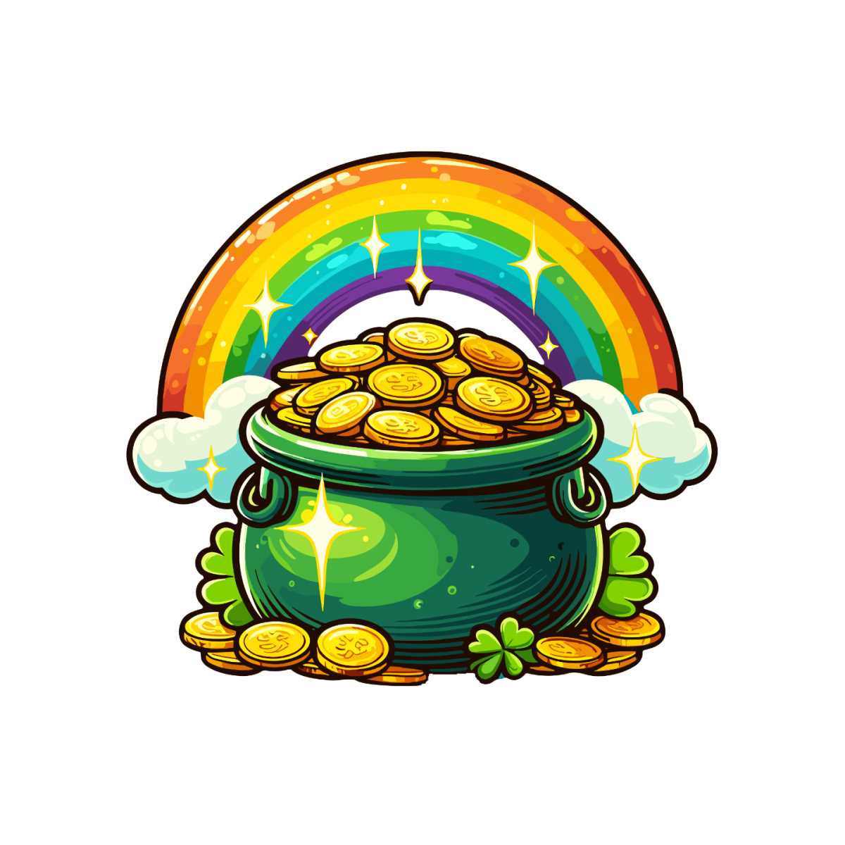 Rainbow Money Pots PNG Sublimation Digital File - Inspire Uplift