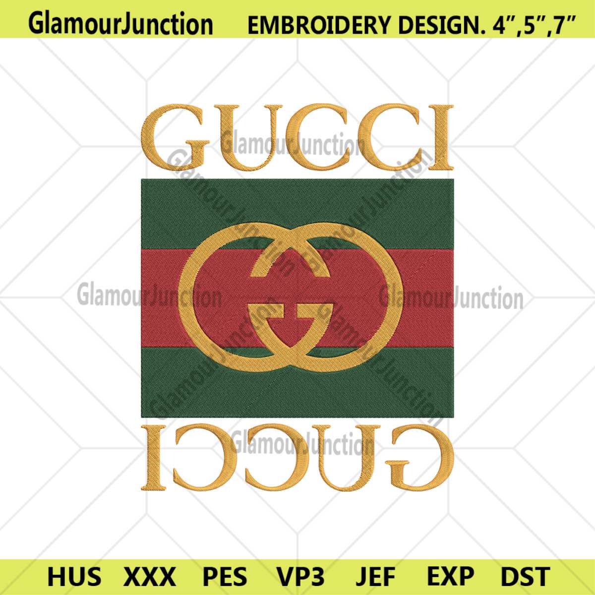 Gucci Double Brand Logo Embroidery Instant Dowload | Inspire Uplift