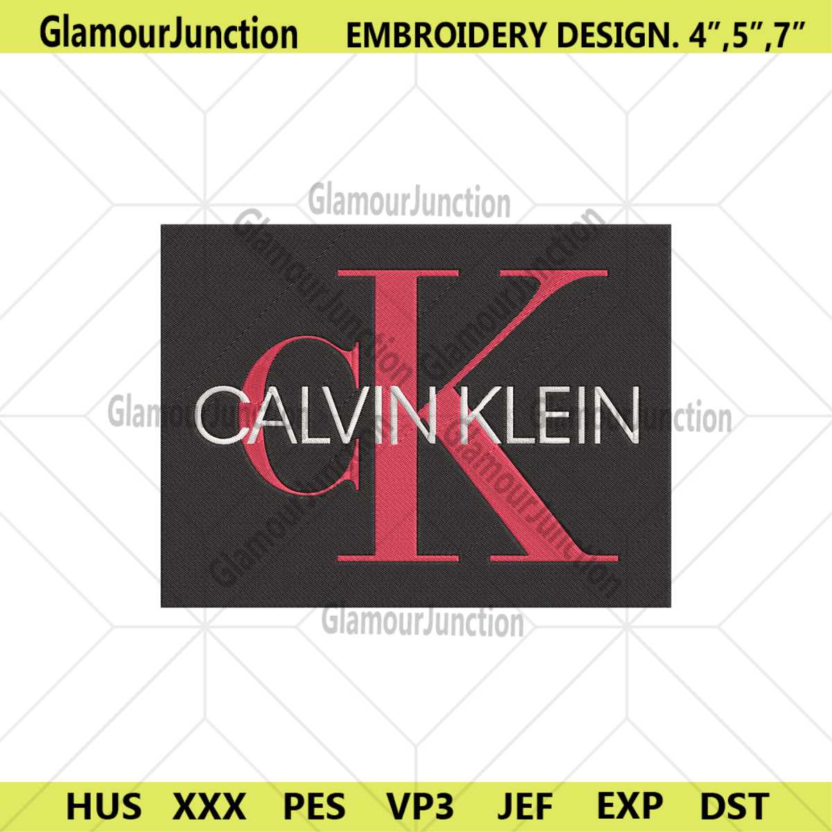 Calvin Klein CK Red Black Box Embroidery Design Download | Inspire Uplift