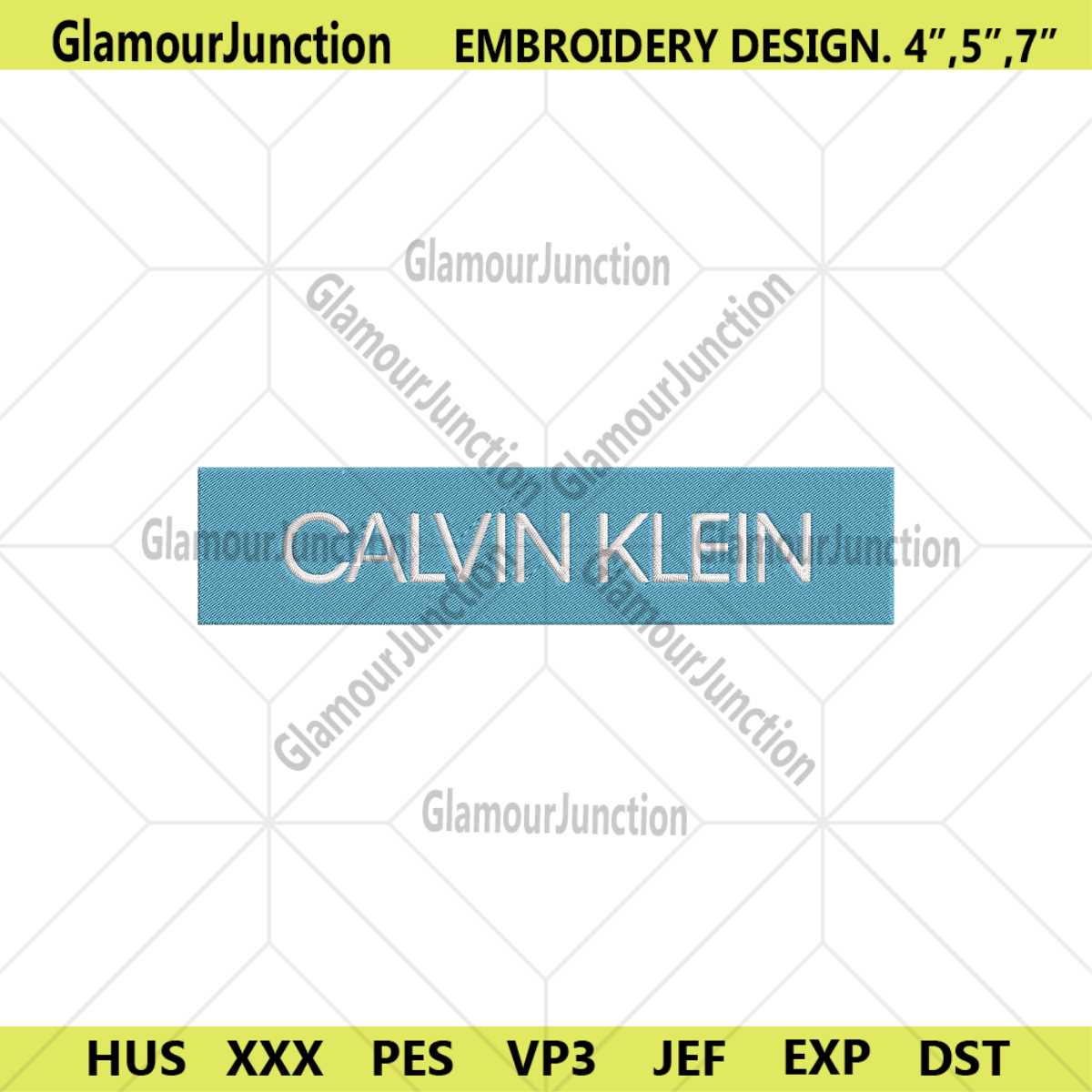 Calvin Klein Blue Box Logo Embroidery Instant Download | Inspire Uplift