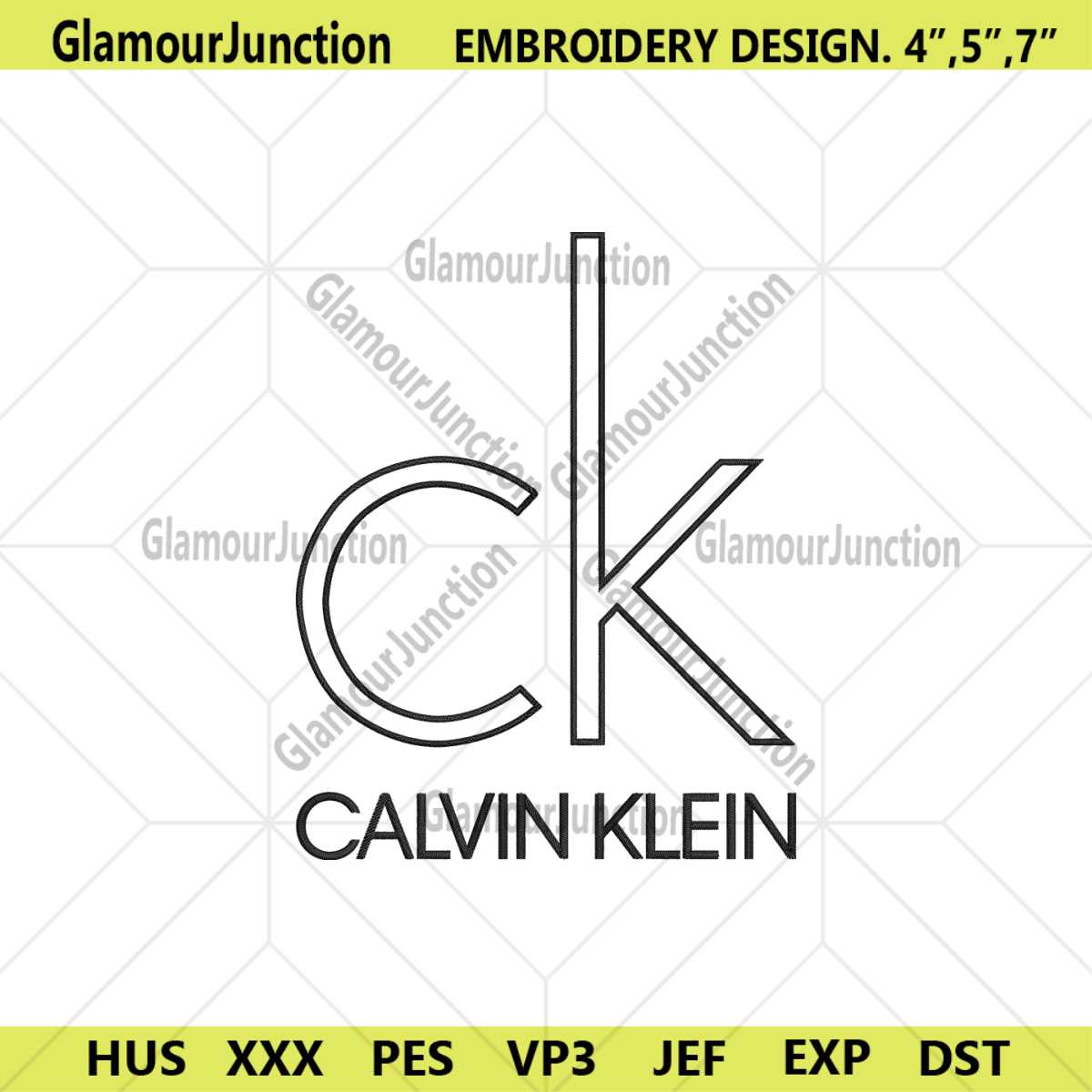 Calvin Klein CK Outlines Logo Embroidery Instant Download | Inspire Uplift