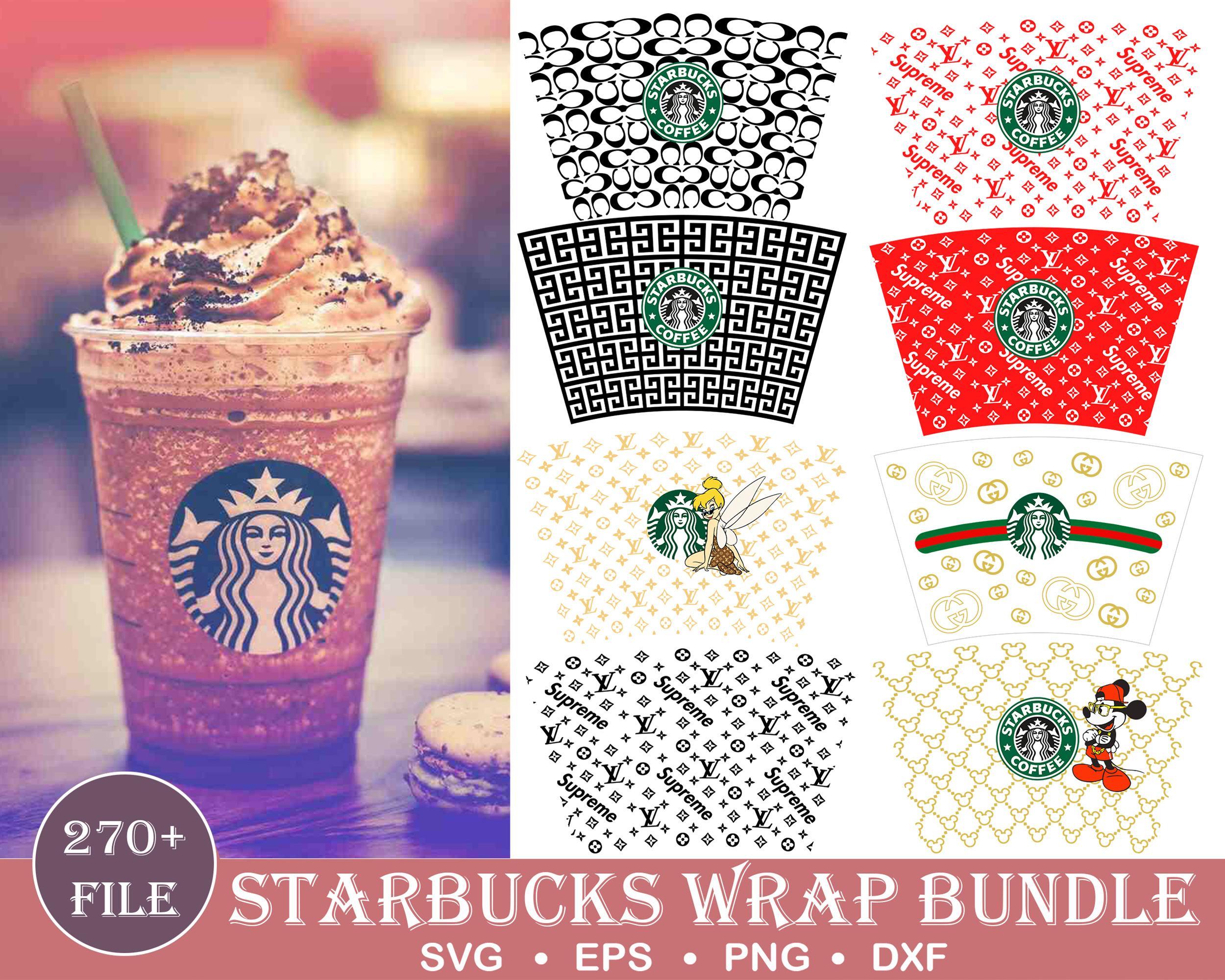 Starbucks Wrap svg,Starbucks Png, Starbucks Png bundle, Star - Inspire ...