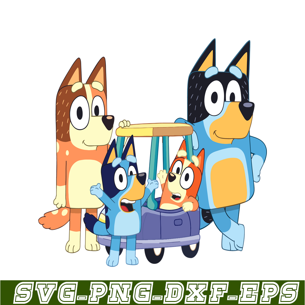 Bluey Family Playing Together SVG PDF PNG Bluey Family SVG B - Inspire ...