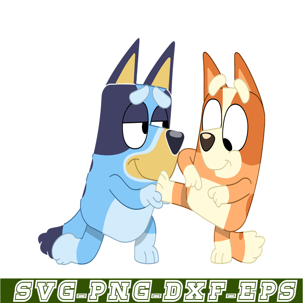 Bluey And Bingo Playing SVG PNG DXF EPS Bluey Cartoon SVG Bl | Inspire ...