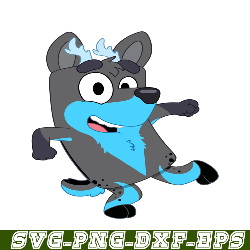 Bluey Blue Coloring SVG PNG PDF | Inspire Uplift