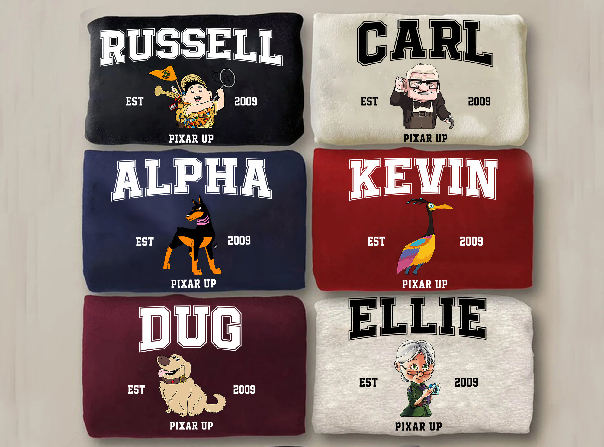 Disney Pixar Up Characters Shirt, Disney Pixar Up 2009, Pixa | Inspire ...