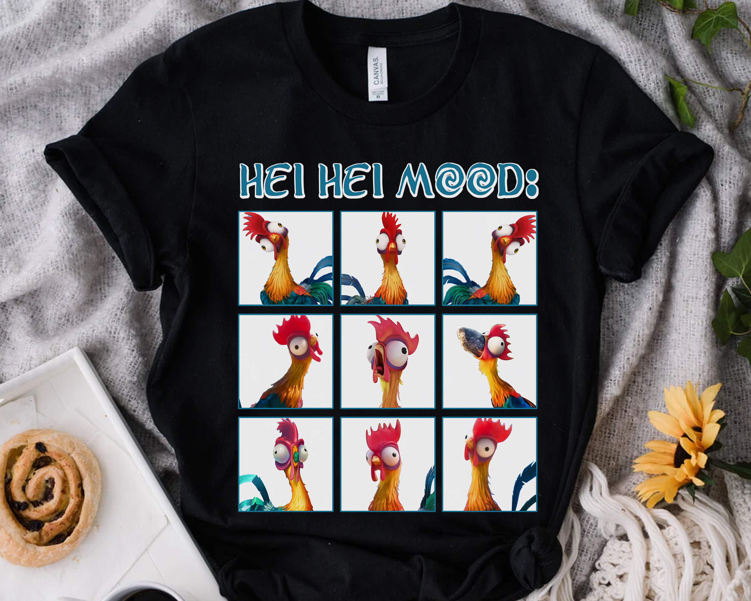 Disney Moana Hei Hei Mood Emotion Of Hei Hei Cute Face Unise | Inspire ...