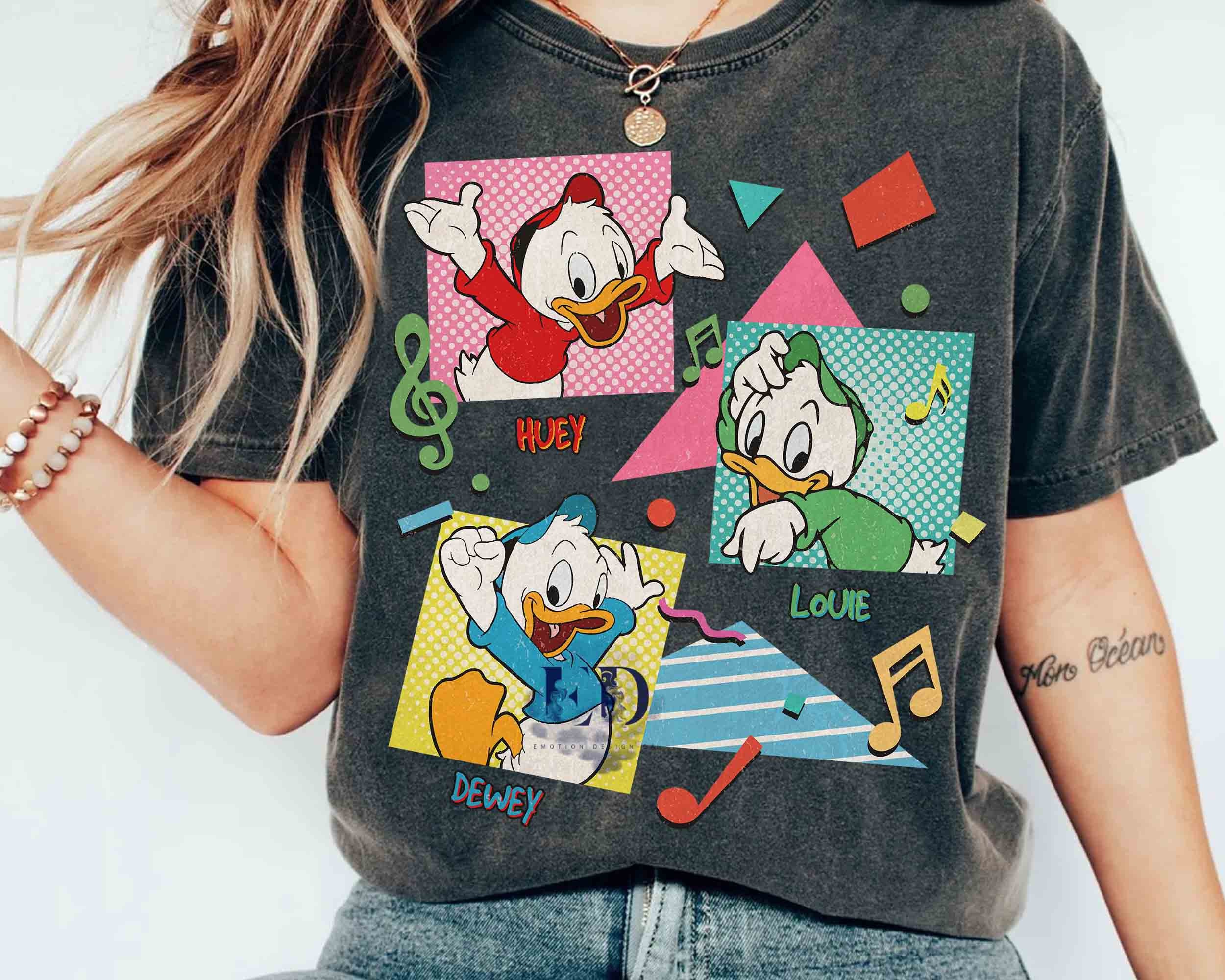 Retro 90s Cute Dewey Huey, Louie Duck T-shrit, Disney DuckTa | Inspire ...