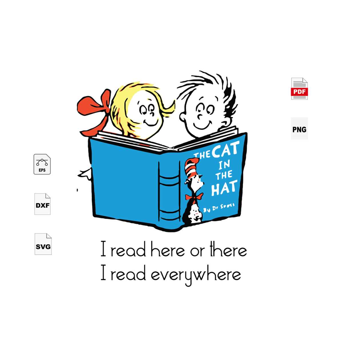 I Read Here Or There, Dr Seuss Svg, Reading Festival, Dr Seu - Inspire ...