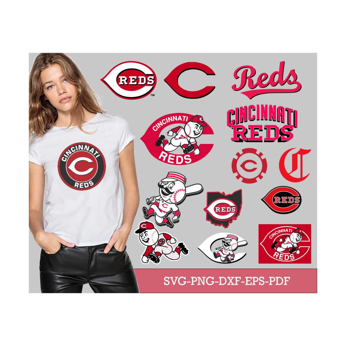 Bundle Cincinnati Reds Svg, Bundle Sport Svg, Cincinnati Red | Inspire ...
