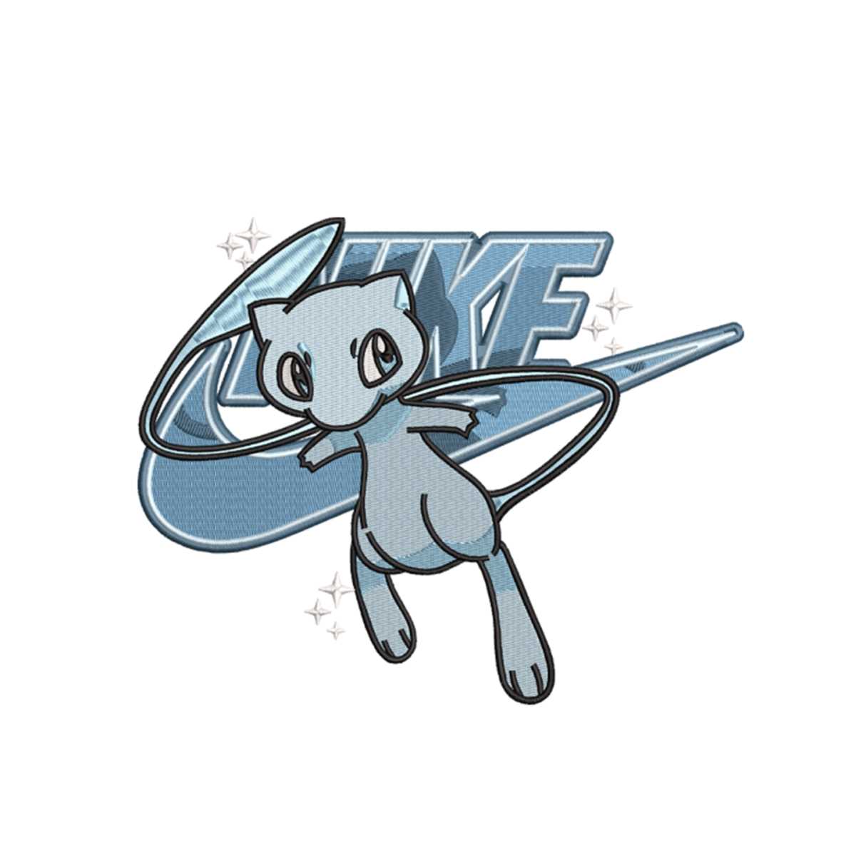 Mew Pokemon Anime Nike Logo Embroidery Design Download | Inspire Uplift