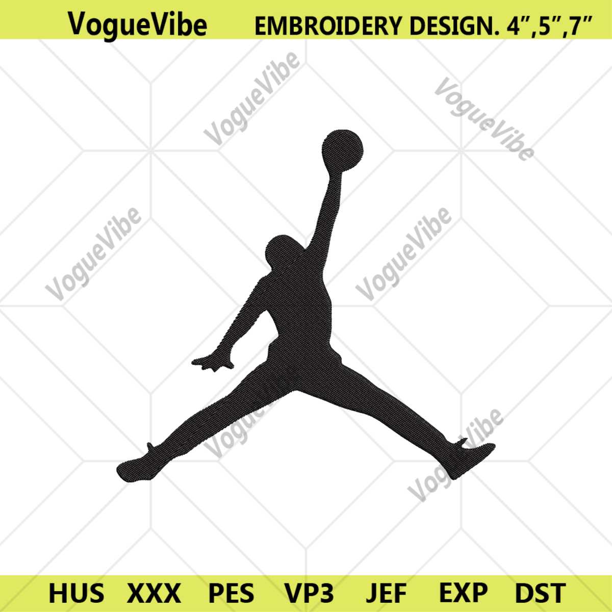 Jordan Fashion Logo Embroidery Design Download | Inspire Uplift