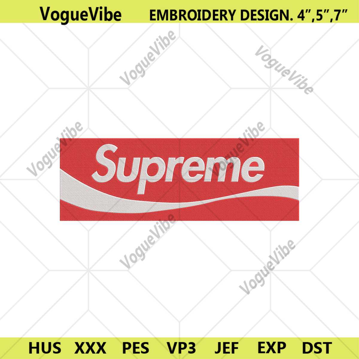 Supreme X Coca Cola Background Logo Embroidery Design Downlo | Inspire ...
