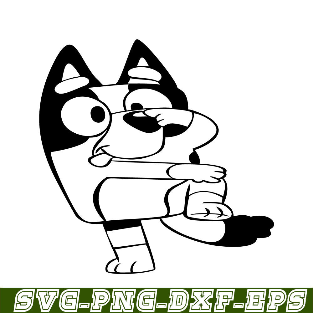 Funny Bandit Heeler SVG PNG DXF EPS Bluey Character SVG Funn - Inspire ...