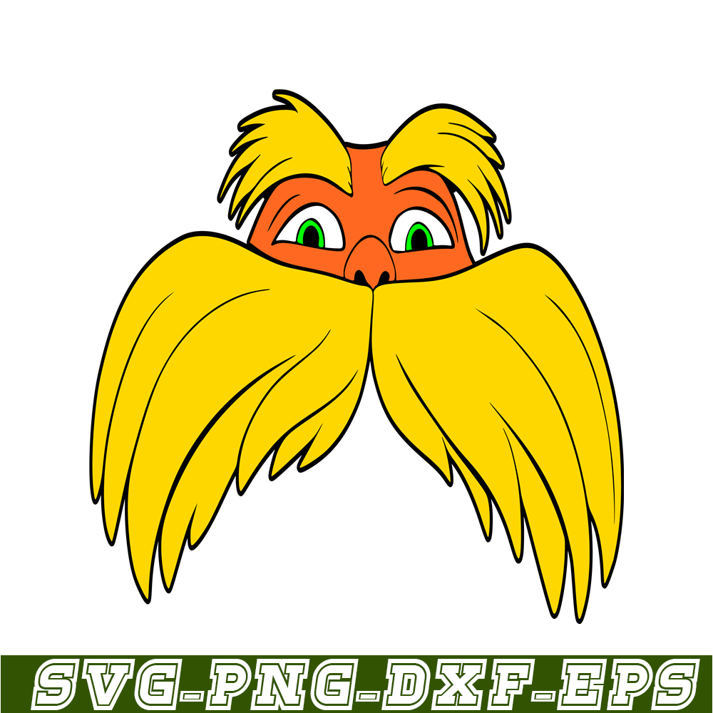 Lorax face SVG, Dr Seuss SVG, Dr. Seuss' the Lorax SVG DS105 | Inspire ...