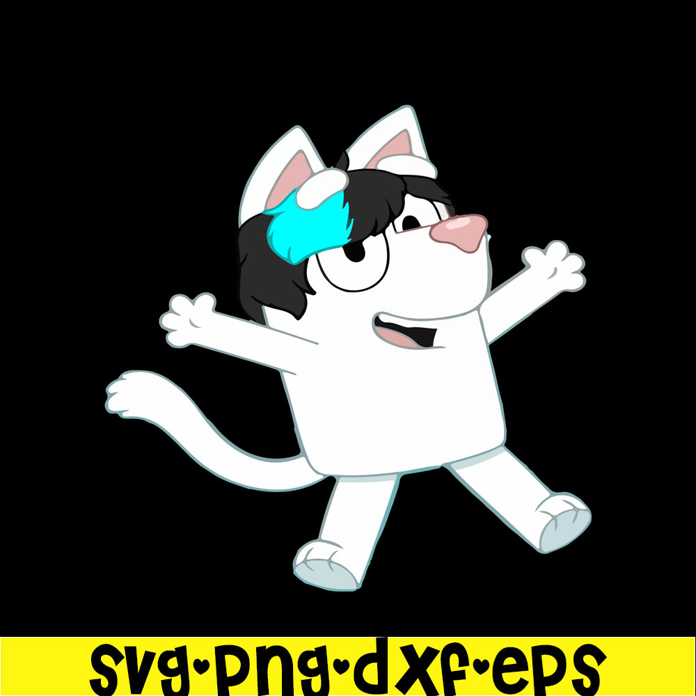White Bluey SVG PNG PDF | Inspire Uplift