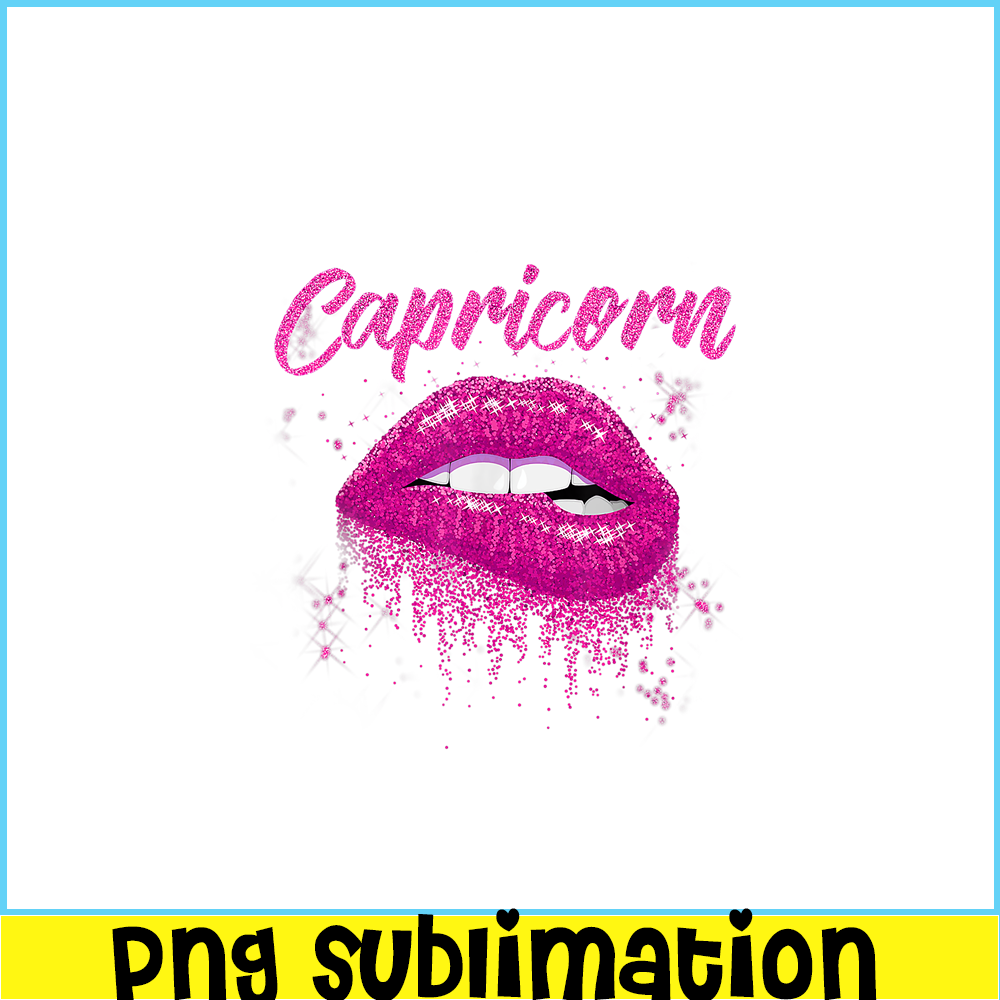Capricorn Zodiac Birthday PNG Pink Lips PNG Zodiac Sign PNG - Inspire ...