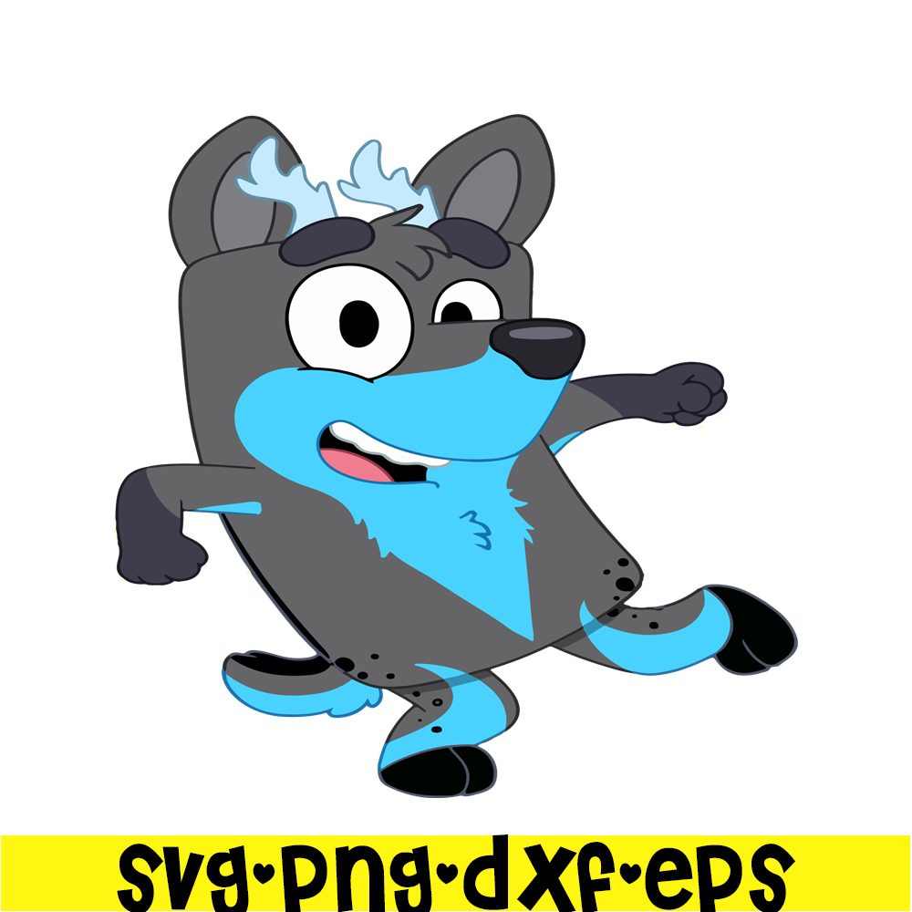 Bluey Blue Coloring SVG PNG PDF | Inspire Uplift