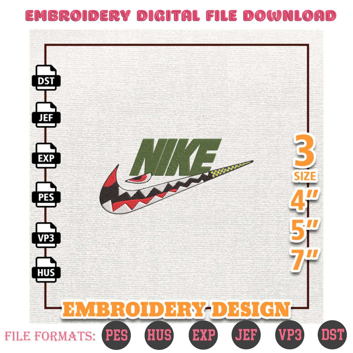 Nike Bape Embroidery Design, Brand Logo Embroidery | Inspire Uplift