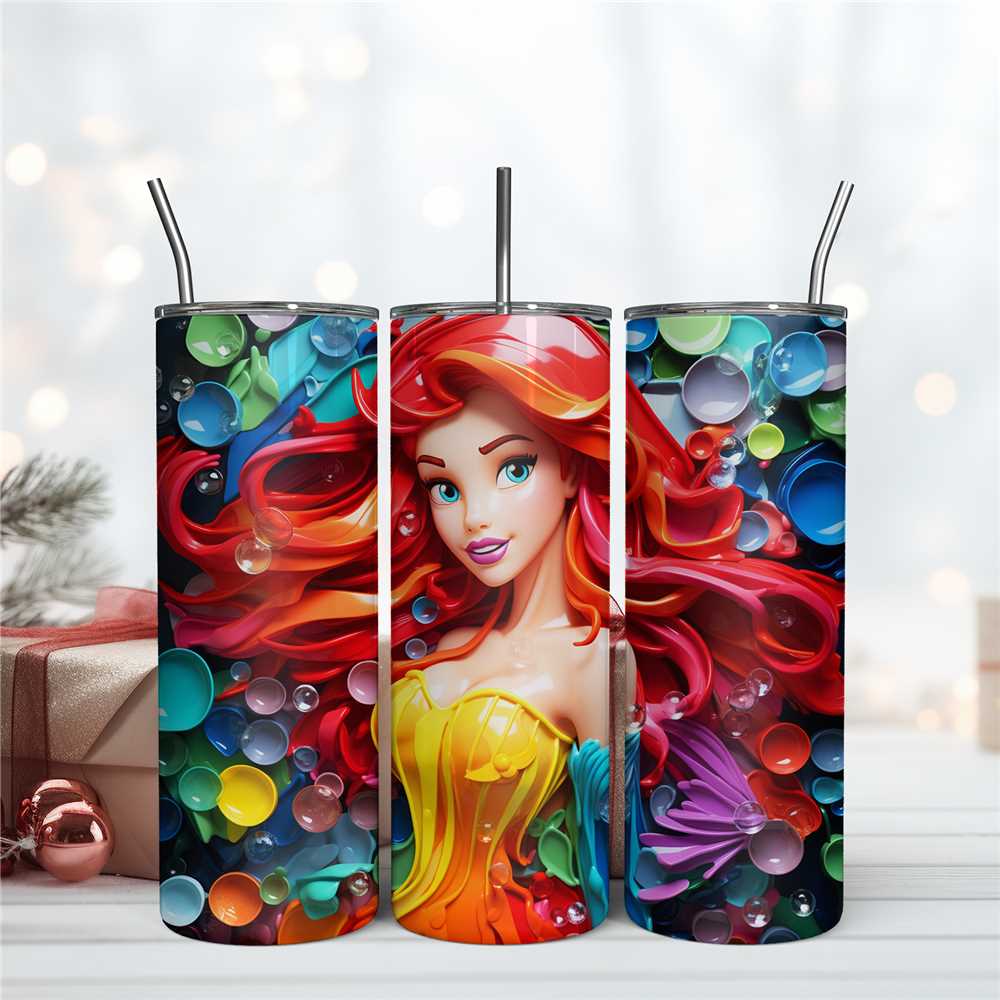 Bubble Ariel 3D Inflated Tumbler Wrap, Ariel Princess Tumble - Inspire ...