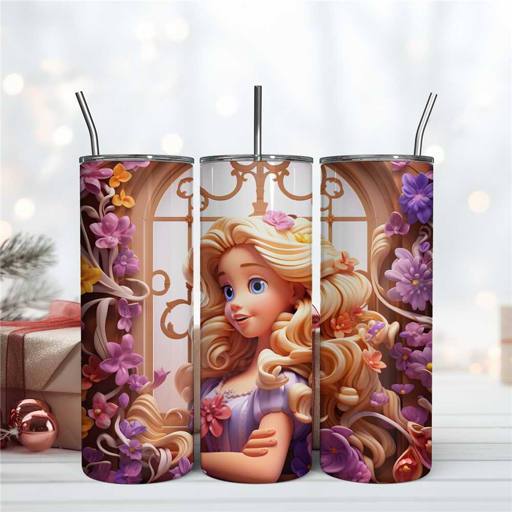 3D Inflated Tangled Disney Skinny Tumbler, Rapunzel Disney 2 | Inspire ...