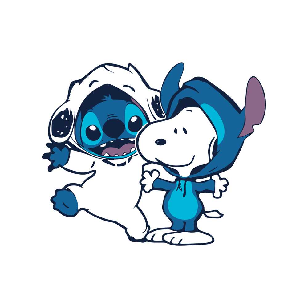 Stitch And Snoopy Cosplay Disney Svg Digital File | Inspire Uplift