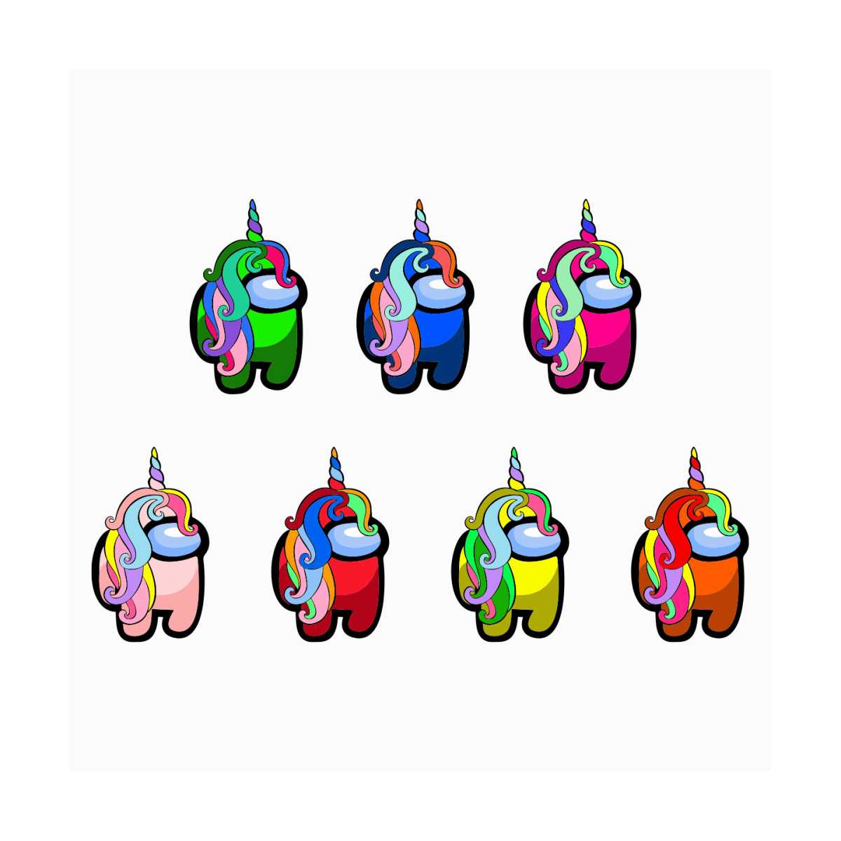 Among Us Colorful Bundle Svg, Among Us Svg, Impostor Svg, Cr | Inspire ...