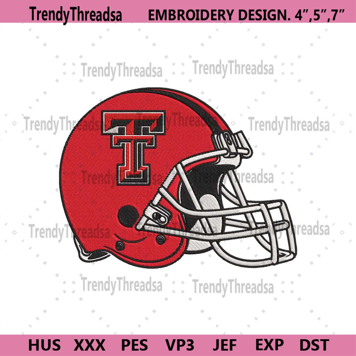 Texas Tech Red Raiders Helmet Embroidery Design Download Fil | Inspire ...