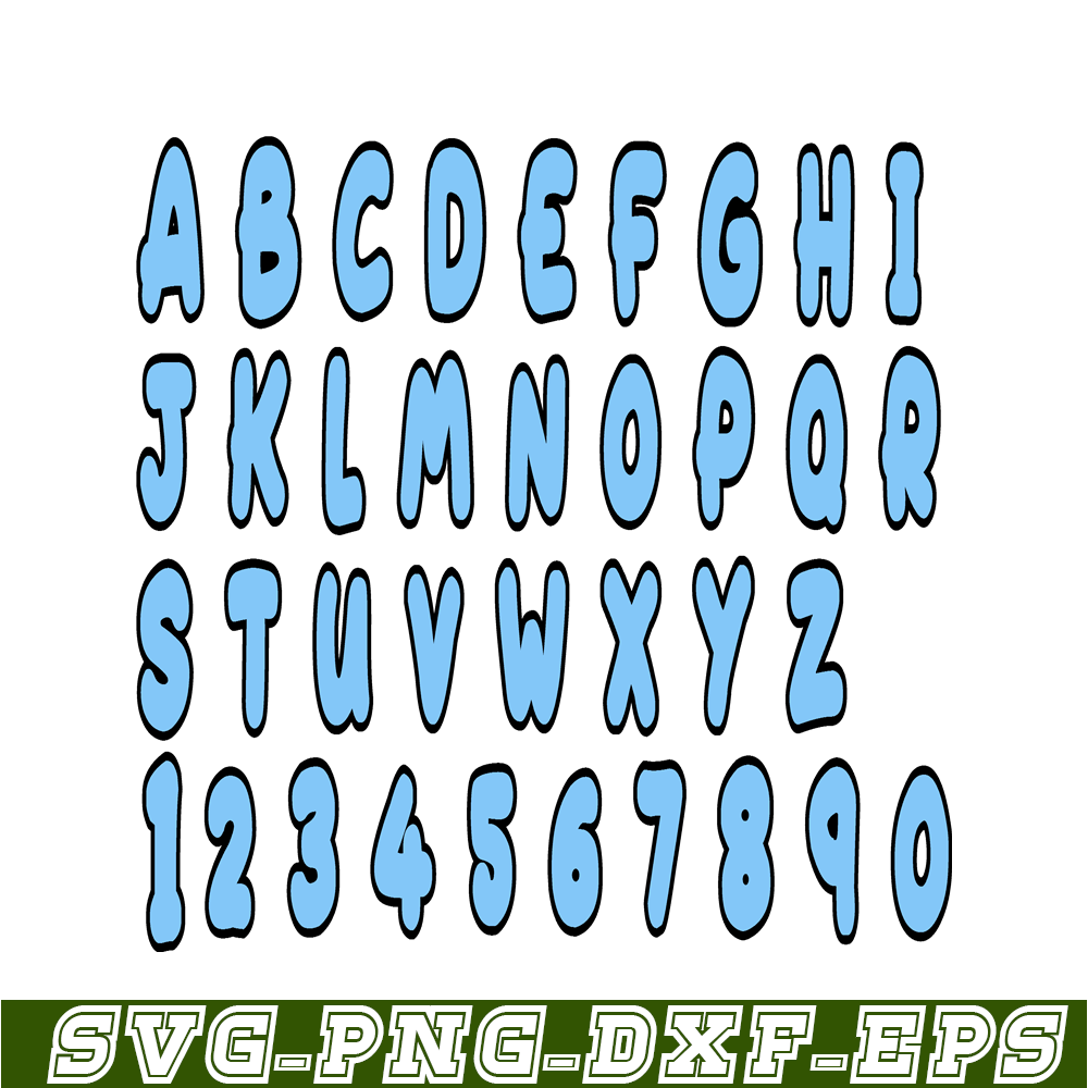 Bluey Alphabet SVG PNG DXF EPS Bluey Design SVG Bluey Vibes | Inspire ...