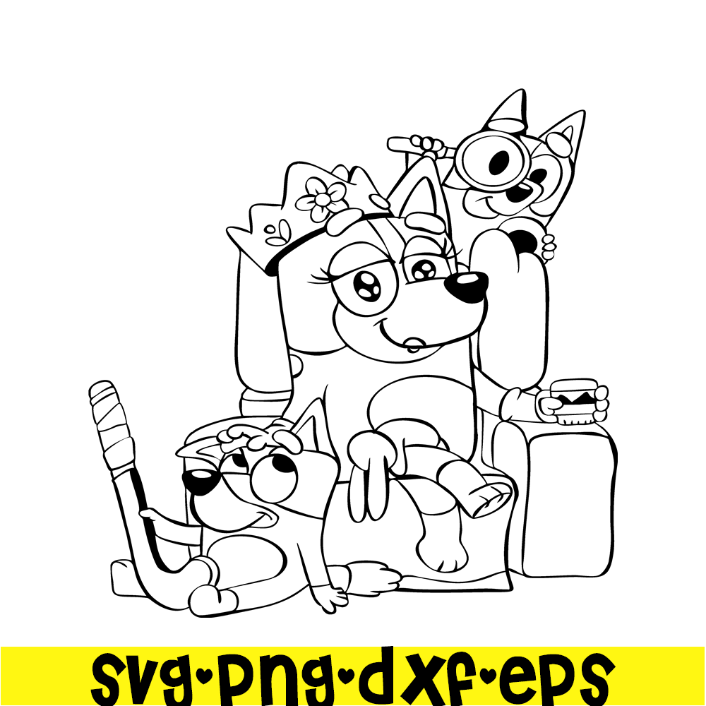 Cute Bluey Design SVG PNG DXF EPS Bluey Cartoon SVG Bluey SV | Inspire ...