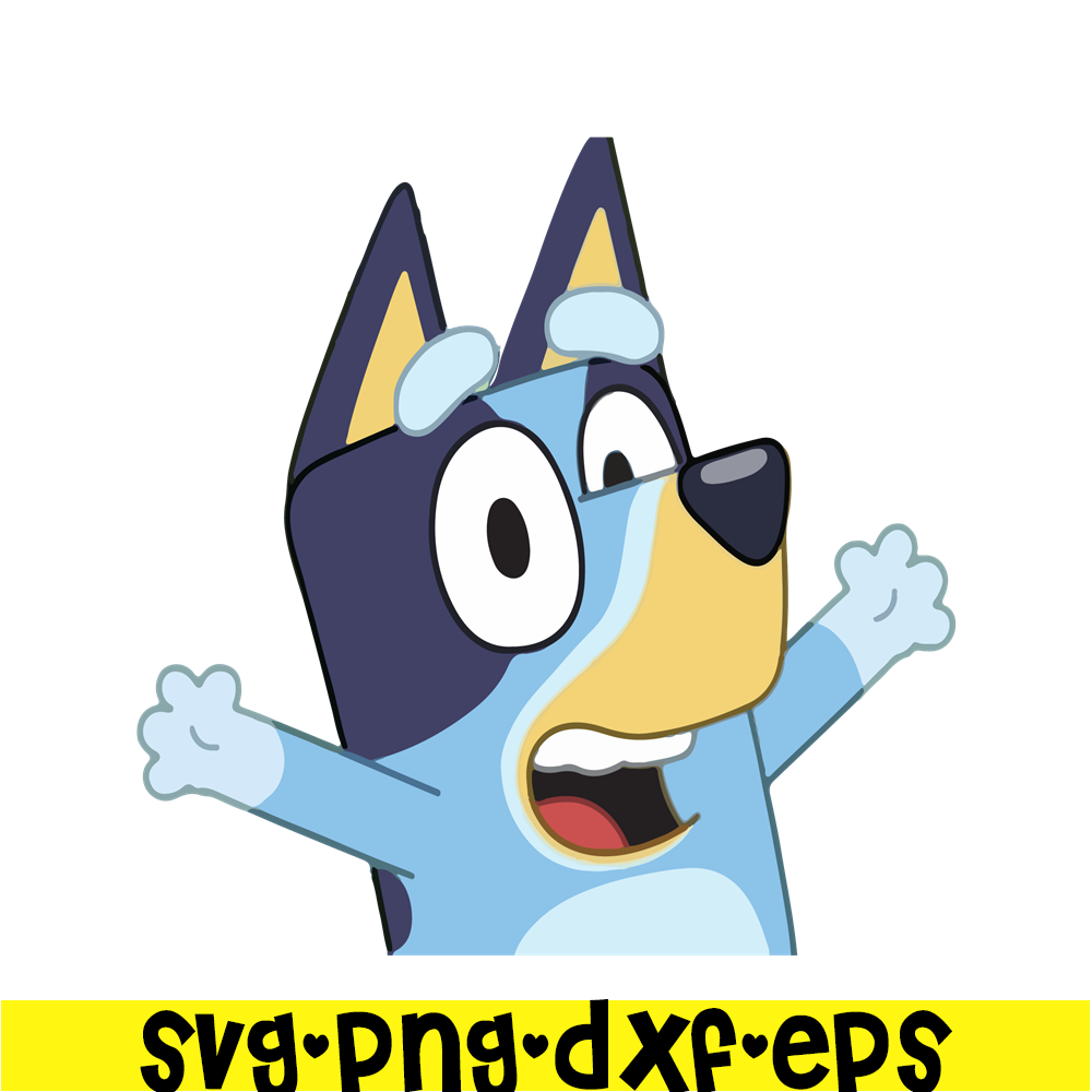 Happy Bandit Heeler SVG PDF PNG Bandit Bluey SVG Bluey Chara - Inspire ...