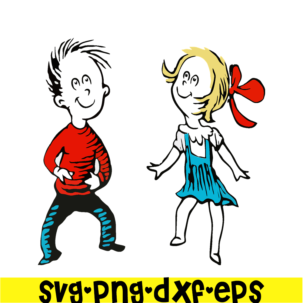 The Boy And Sally SVG, Dr Seuss SVG, Cat in the Hat SVG DS20 | Inspire ...