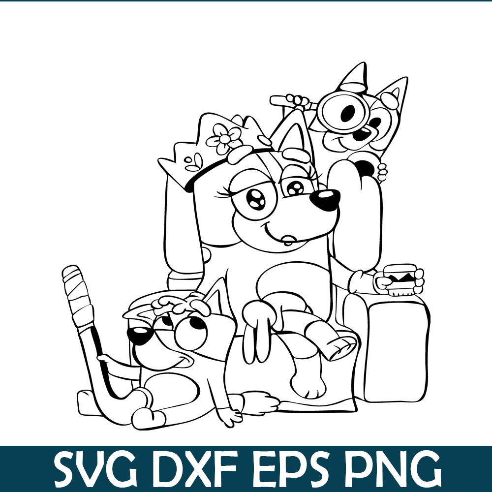 Cute Bluey Design SVG PNG DXF EPS Bluey Cartoon SVG Bluey SV - Inspire ...