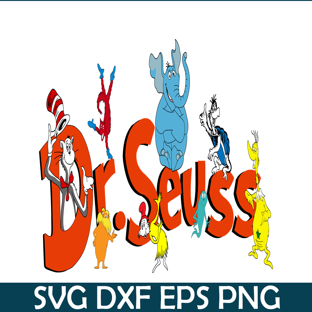 Dr Seuss Characters SVG, Dr Seuss SVG, Dr Seuss Quotes SVG D | Inspire ...