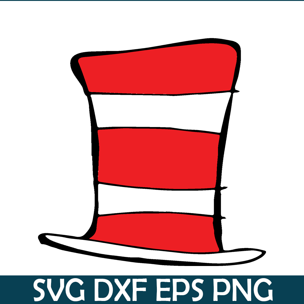 A Red White Hat SVG, Dr Seuss SVG, Cat In The Hat SVG DS2051 | Inspire ...