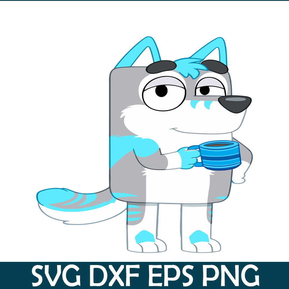 Bluey Blue Color SVG PNG PDF Bluey Cartoon SVG Bluey Vibes S - Inspire ...