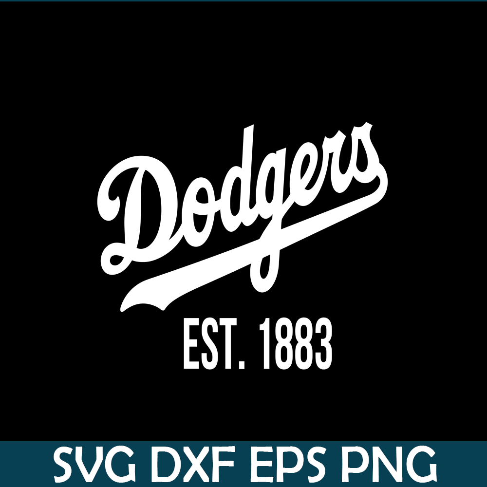 Dodgers EST 1883 Text SVG, Major League Baseball SVG, MLB Lo | Inspire ...