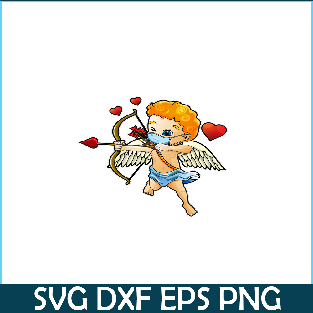 Cupid Wearing Mask PNG, Lovely Valentine PNG, Valentine Holi - Inspire ...