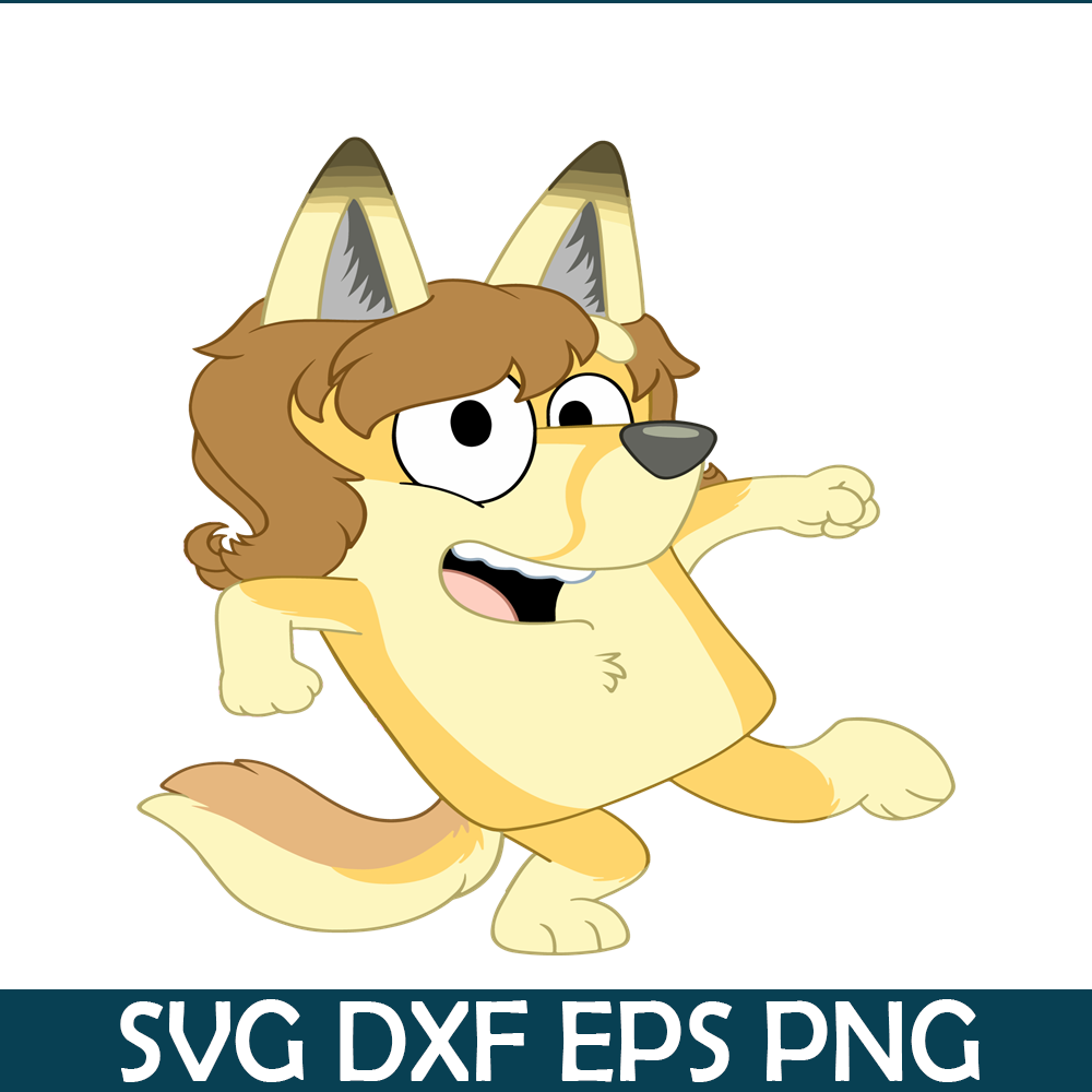 Bluey Fox Vibes SVG PNG PDF - Inspire Uplift