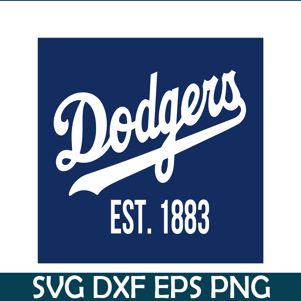Dodger EST 1883 Flag SVG, Major League Baseball SVG, MLB Lov - Inspire ...