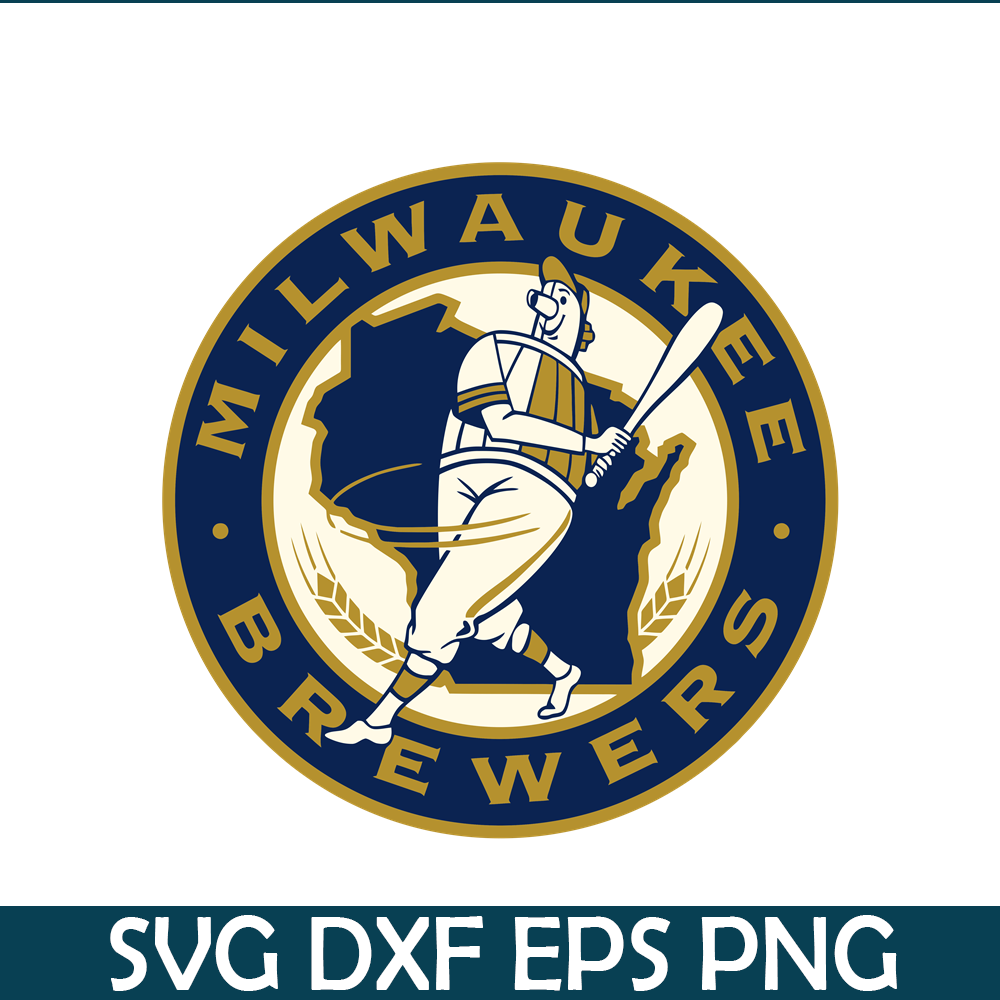 Milwaukee Brewers Golden Logo SVG, Major League Baseball SVG | Inspire ...