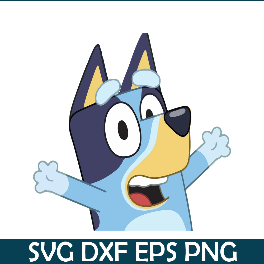 Happy Bandit Heeler SVG PDF PNG Bandit Bluey SVG Bluey Chara | Inspire ...