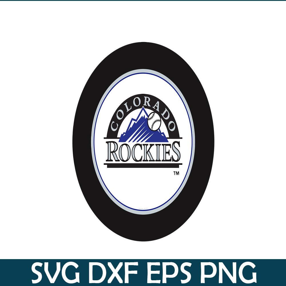 Colorado Rockies Black White Logo SVG PNG DXF EPS AI, Major | Inspire ...