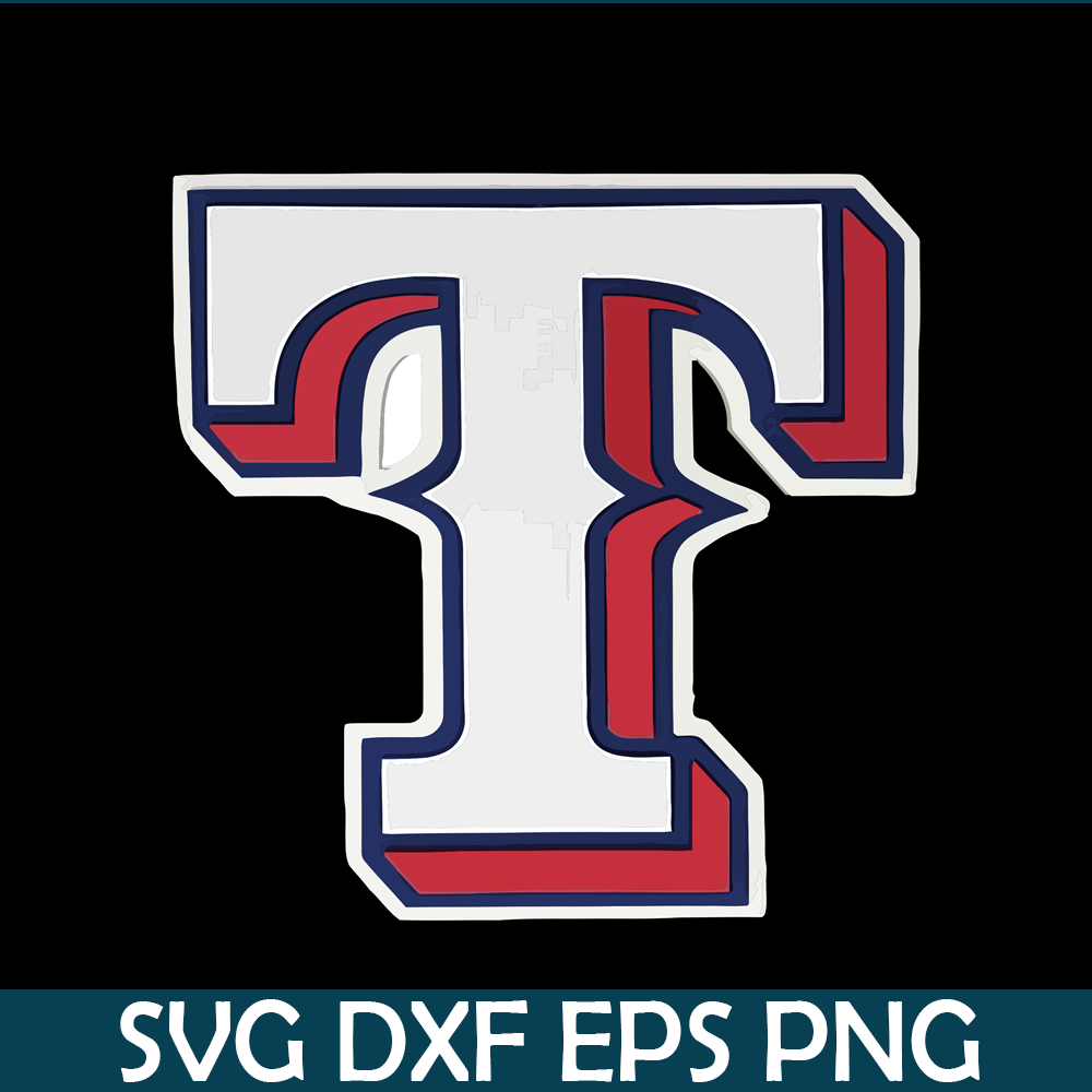 Texas Rangers The White Letter T SVG, Major League Baseball | Inspire ...